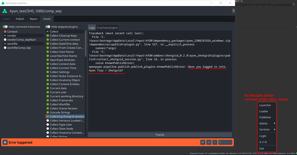 Ayon nuke publish shotgrid login error - Page 2 - General - Ynput community