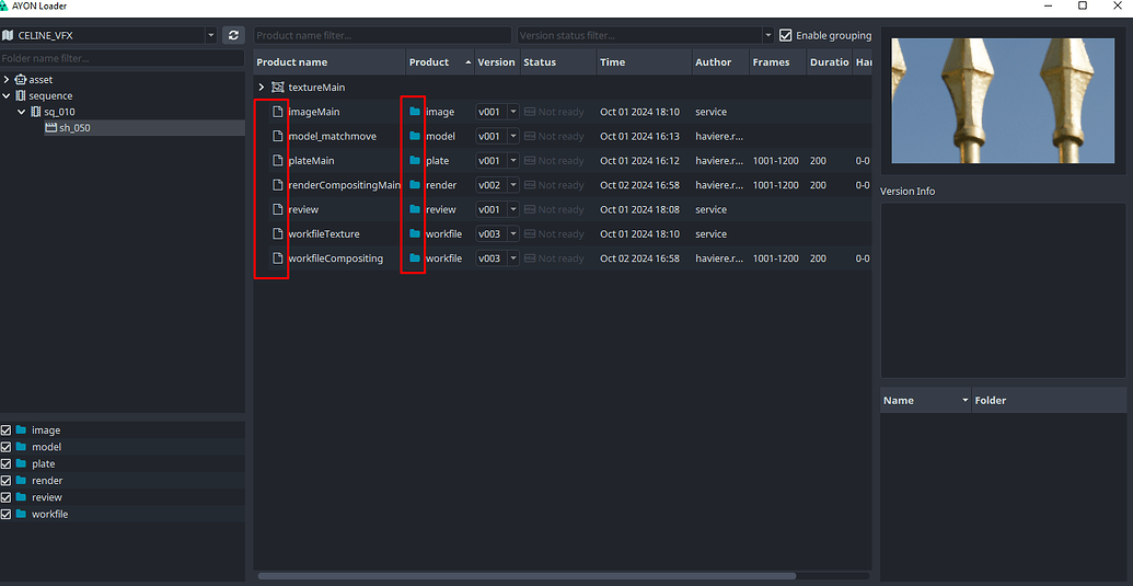 Better product view in the Loader - General - Ynput community