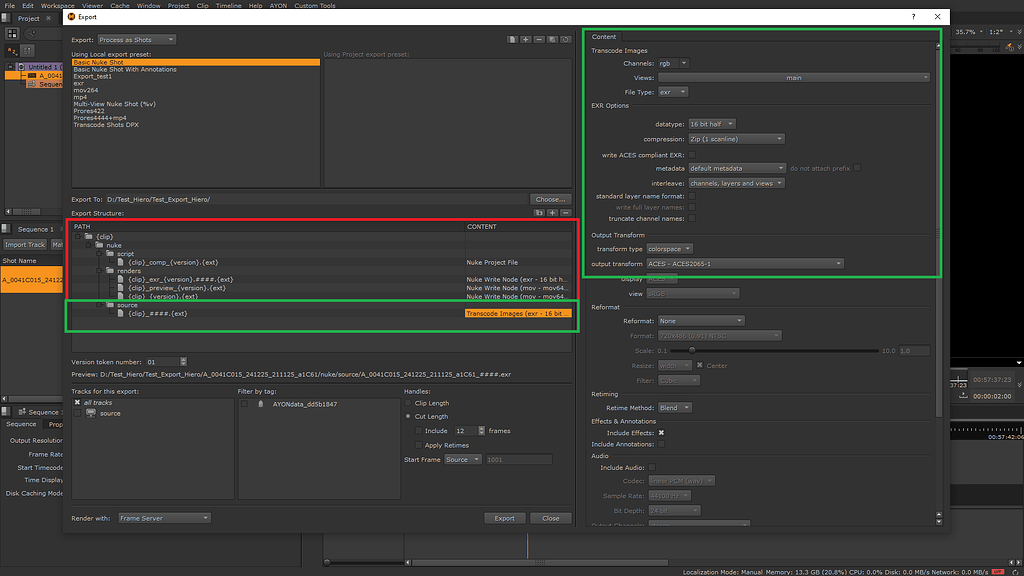 Add Transcoding Options During Export in AYON for Hiero - General - Ynput community